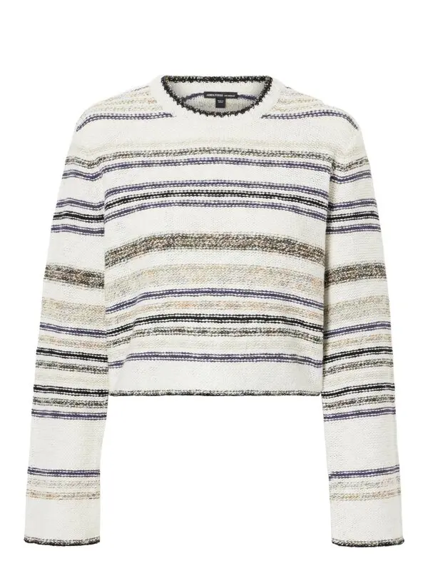 JAMES PERSE Striped Knitted Cotton-blend Sweater - No