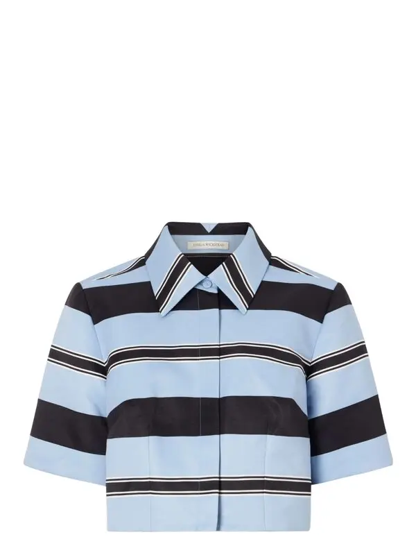 EMILIA WICKSTEAD Striped Twill Shirt - Blue