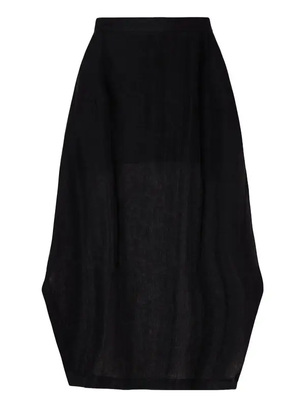 Le Kasha Lightweight Midi Skirt - Black