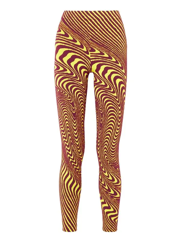 Aztech Mountain Ed Curtis Off-piste Jacquard-knit Leggings - Red