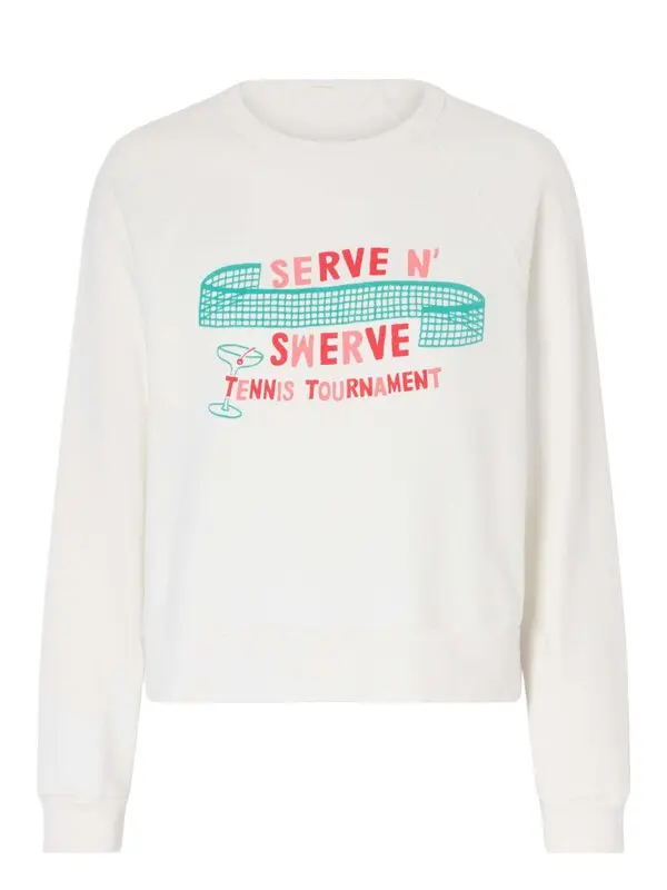 MOTHER Itty Concert Printed Cotton-jersey Sweatshirt - White