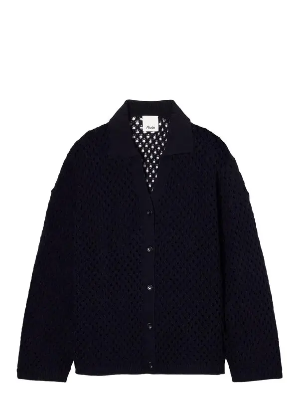 ALLUDE Openwork Knit Cardigan - No