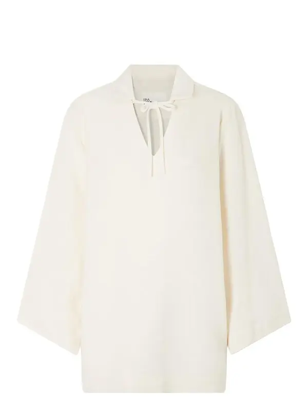 Lisa Marie Fernandez Tie-detailed Woven Tunic - No