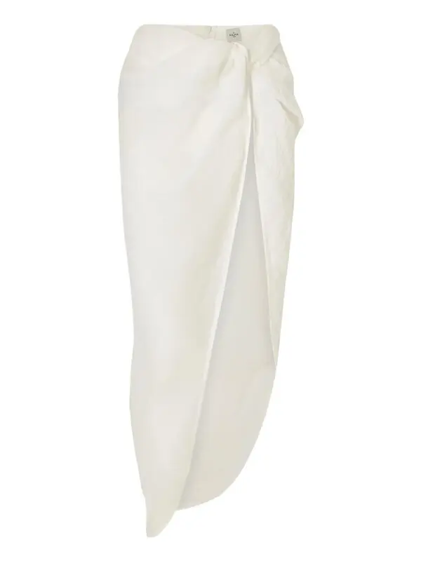 Le Kasha Qaraya Knot-detail Linen Maxi Skirt - No