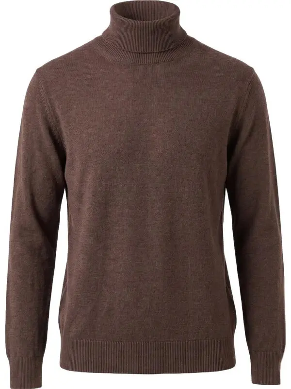 Altea Roll-neck Wool Sweater - Brown