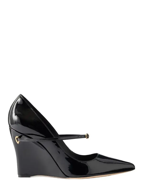 Jennifer Chamandi Patent-leather Pumps - Black