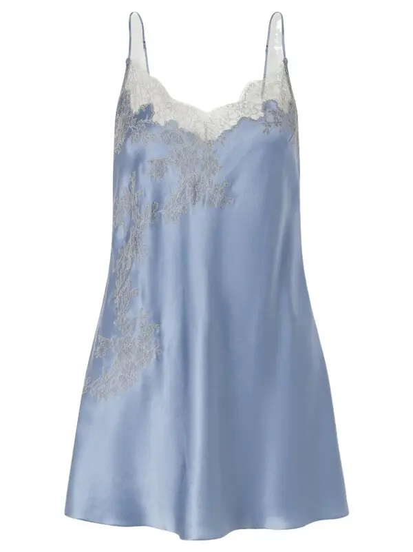 Carine Gilson Lace-embroidered Silk-satin Mini Dress - No