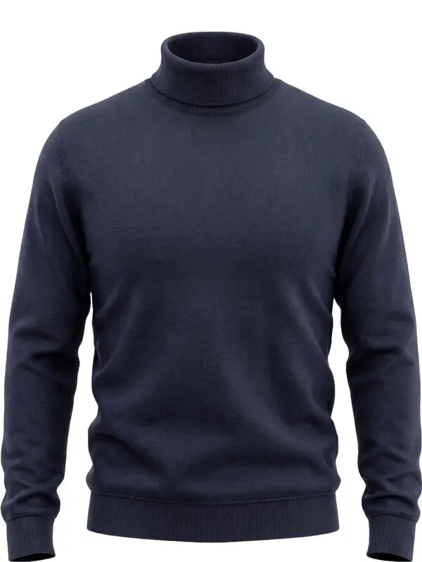 Altea Roll-neck Wool Sweater - Navy