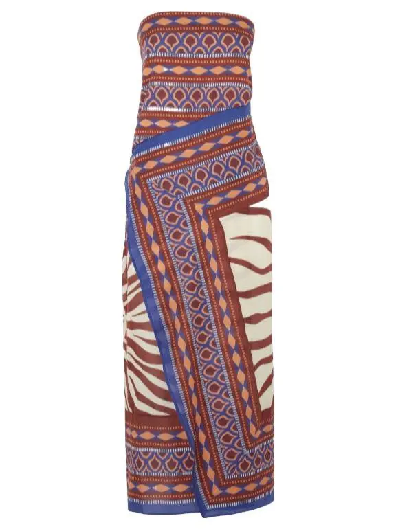 Johanna Ortiz Printed Cotton-voile Maxi Dress - Blue