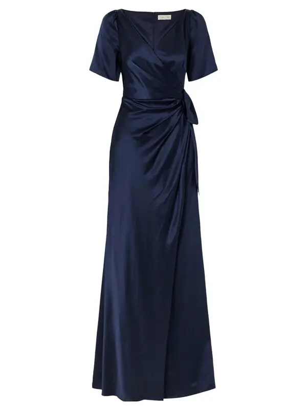 Saloni Silk-satin Gown - Black