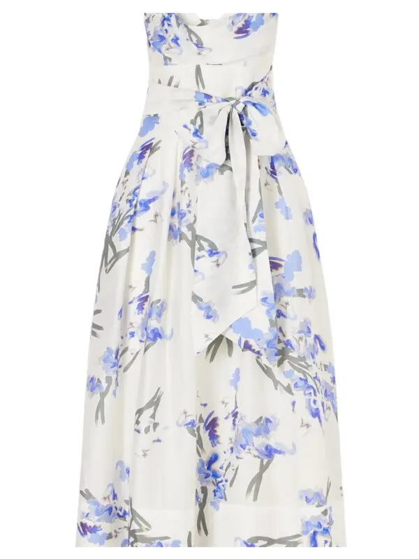 Rebecca Vallance Floral Strapless Midi Dress - No