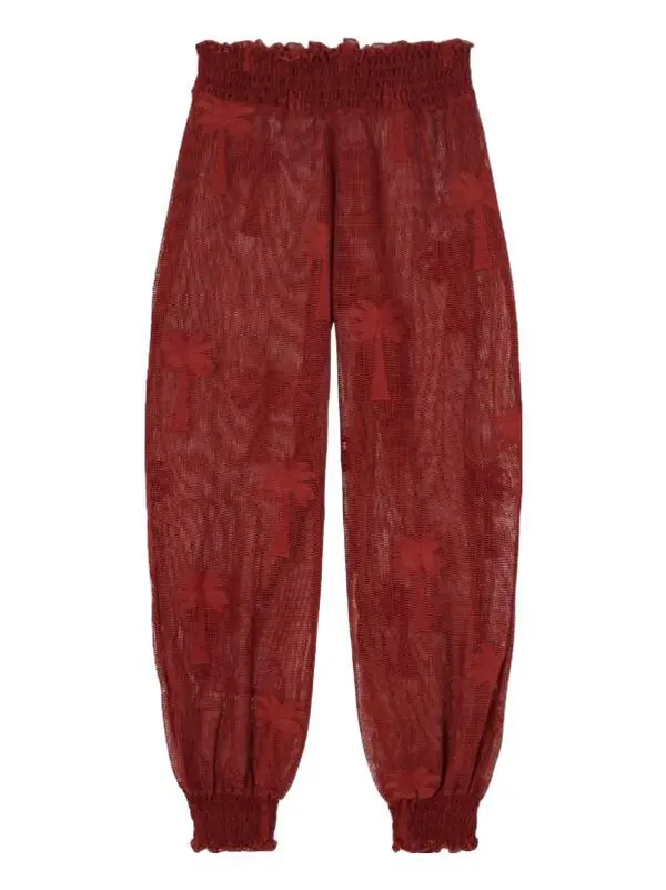 Johanna Ortiz Cotton-mesh Balloon Pants - Red