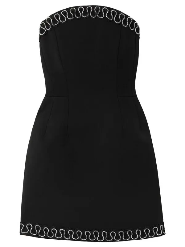 Rebecca Vallance Strapless Crystal-embellished Crepe Mini Dress - No