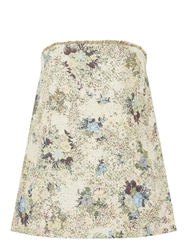 ALEMAIS Whitney Strapless Floral-jacquard Bustier Top - No