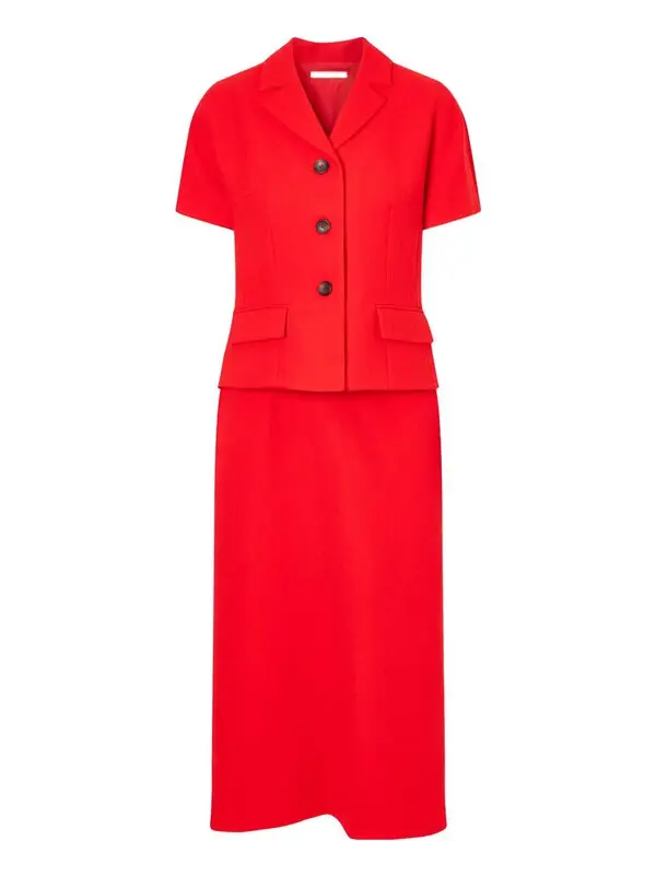 EMILIA WICKSTEAD Wool-crepe Midi Dress - No