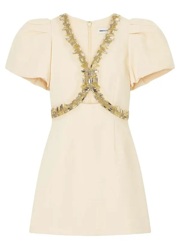 Rebecca Vallance Alexandrite Embellished Cady Mini Dress - No