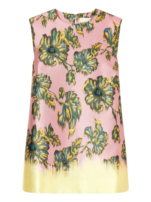 ALEMAIS Floral Print Twill Top - Multicolor