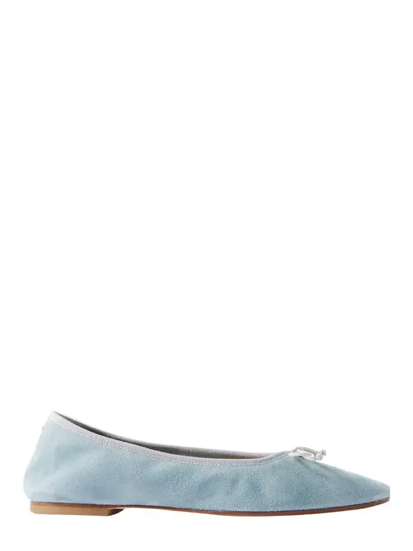 AeydĒ Bow-detailed Suede Ballet Flats - No