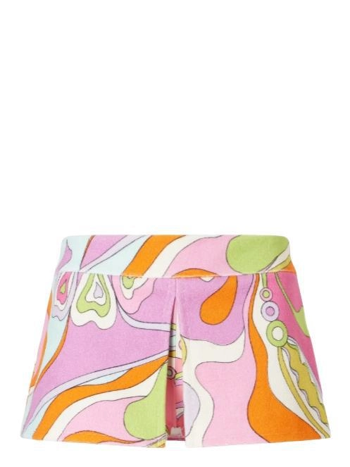 Emilio Pucci Printed Cotton-terry Shorts - Pink