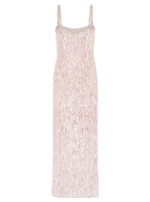 Jenny Packham Crystal-embellished Sequined Tulle Gown - Pink