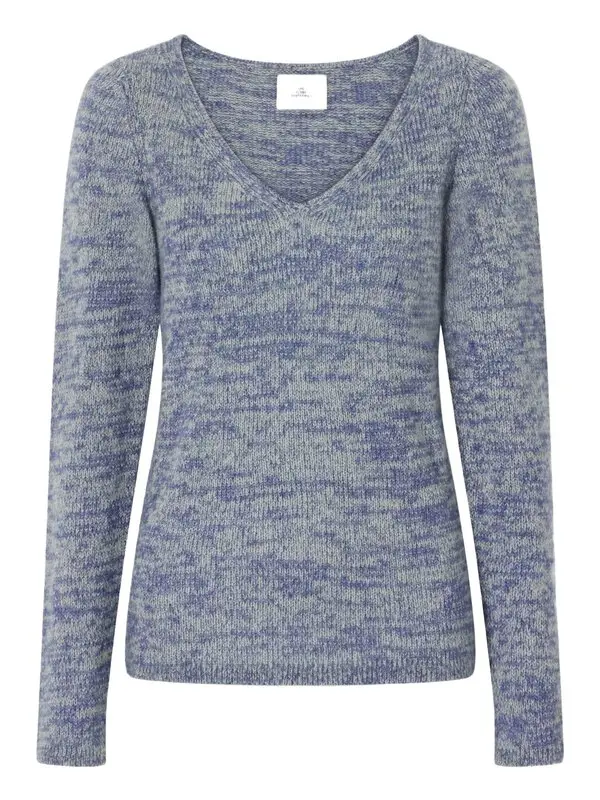THE ELDER STATESMAN Cashmere And Silk-blend V-neck Sweater - Blue