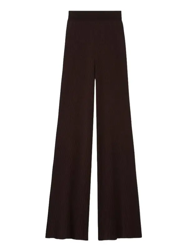 Loro Piana Camino Ribbed-knit Trousers - Cloves