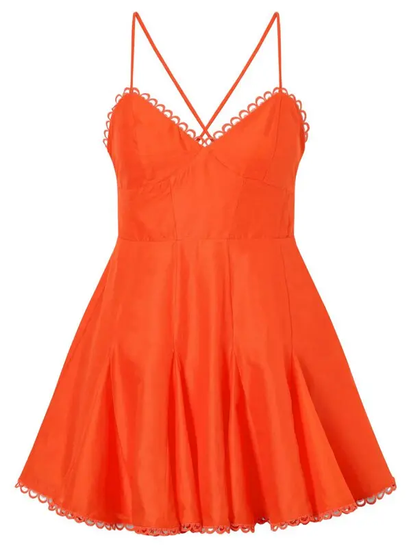 Charo Ruiz Ibiza Guipure Lace-trimmed Cotton-blend Voile Mini Dress - No