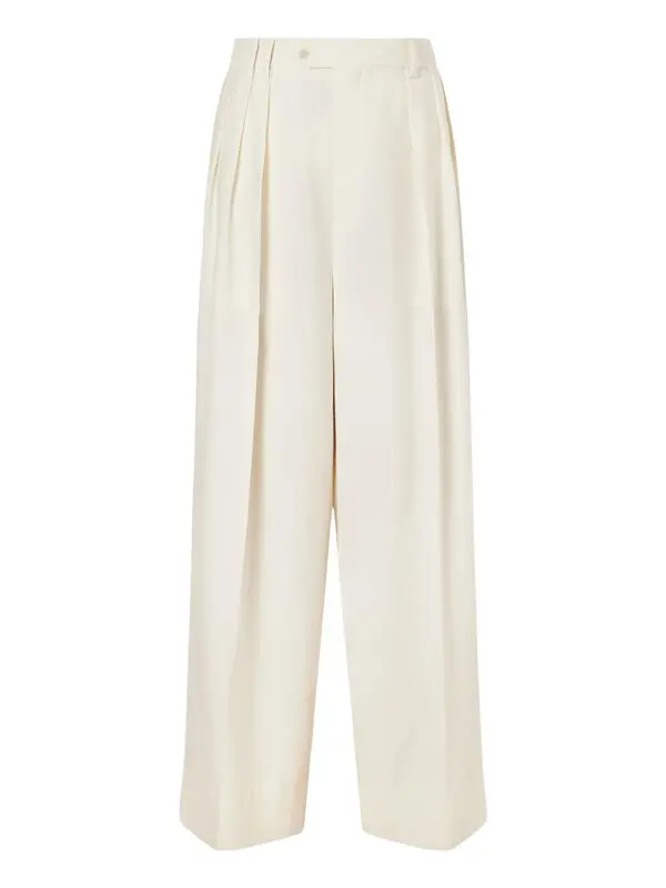 Calvin Klein Alexandra Pleated Trousers - White