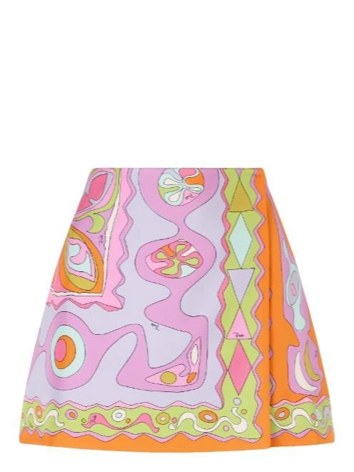 Emilio Pucci Printed Silk Mini Skirt - Pink
