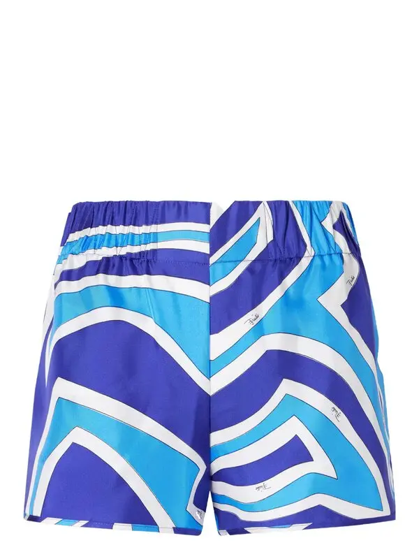 Emilio Pucci Geometric Print Shorts - Blue