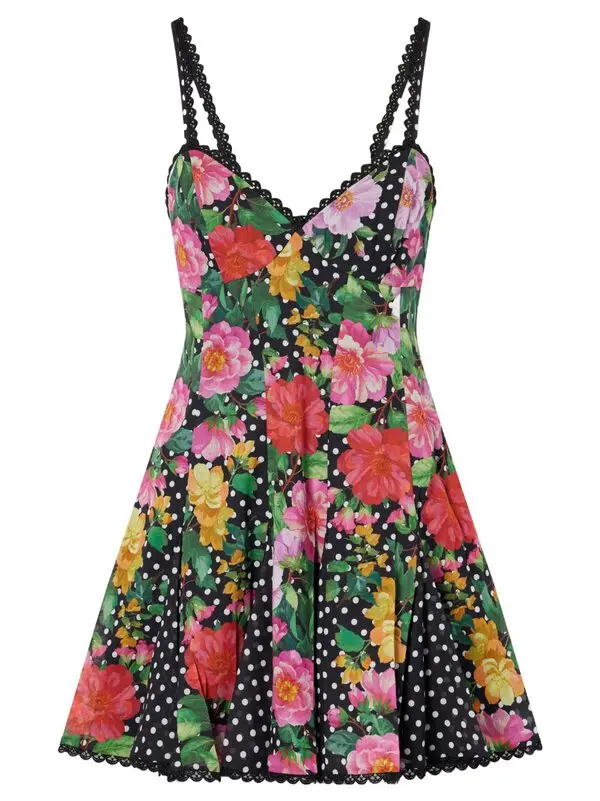 Charo Ruiz Ibiza Floral-print Cotton-blend Mini Dress - No