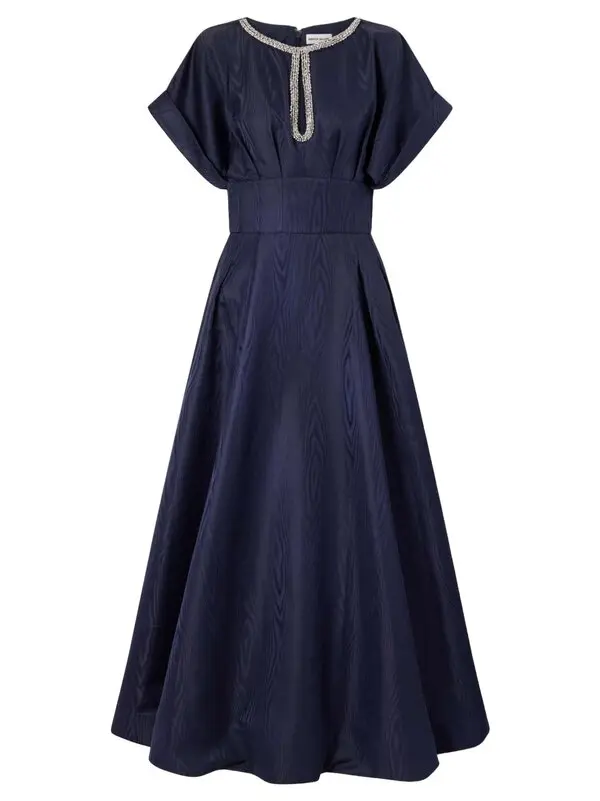 Rebecca Vallance Embellished Moire Gown - Black