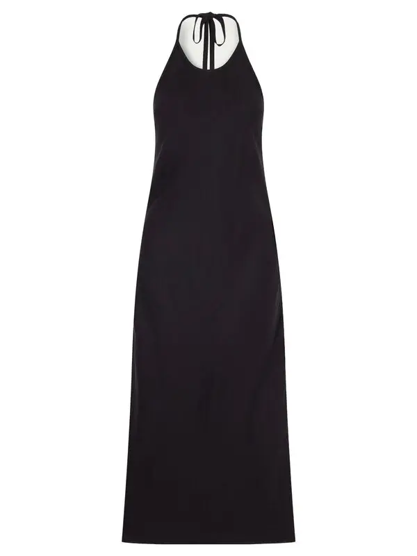 JAMES PERSE Halter Linen Dress - Black