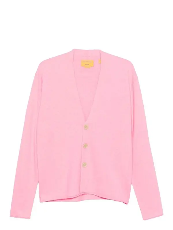 Guest In Residence V-neck Button-up Cardigan - Pink