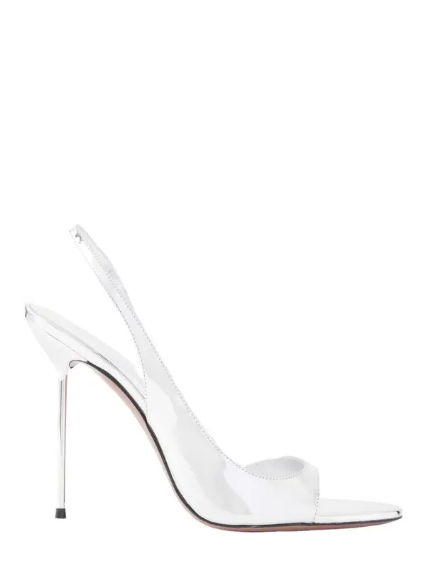 Paris Texas Mirrored-leather Slingback Sandals - No