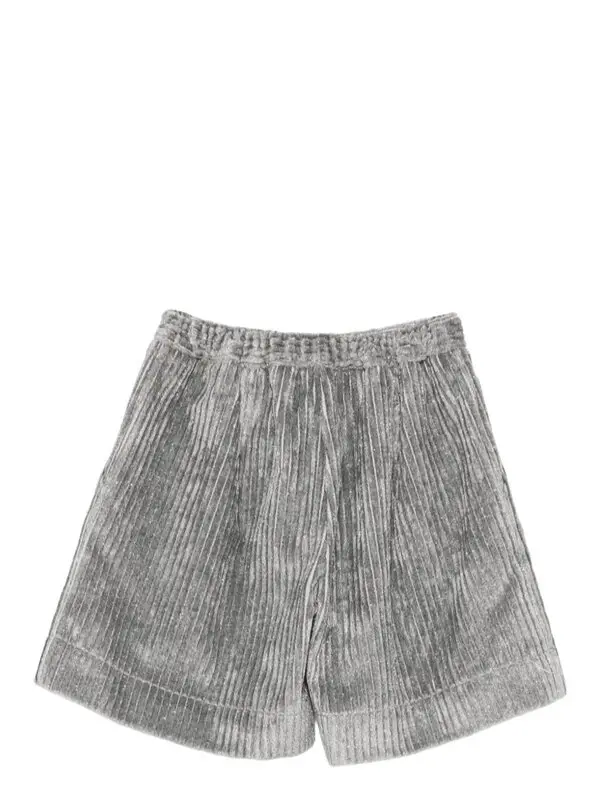 IL GUFO Glitter-effect Elasticated Waistband Shorts - Grey