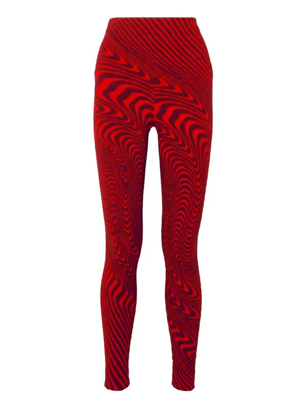 Aztech Mountain Ed Curtis Jacquard-knit Leggings - Red