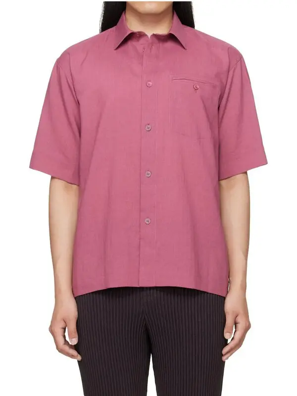 Issey Miyake Pl Ramie Shirt - Wine Red
