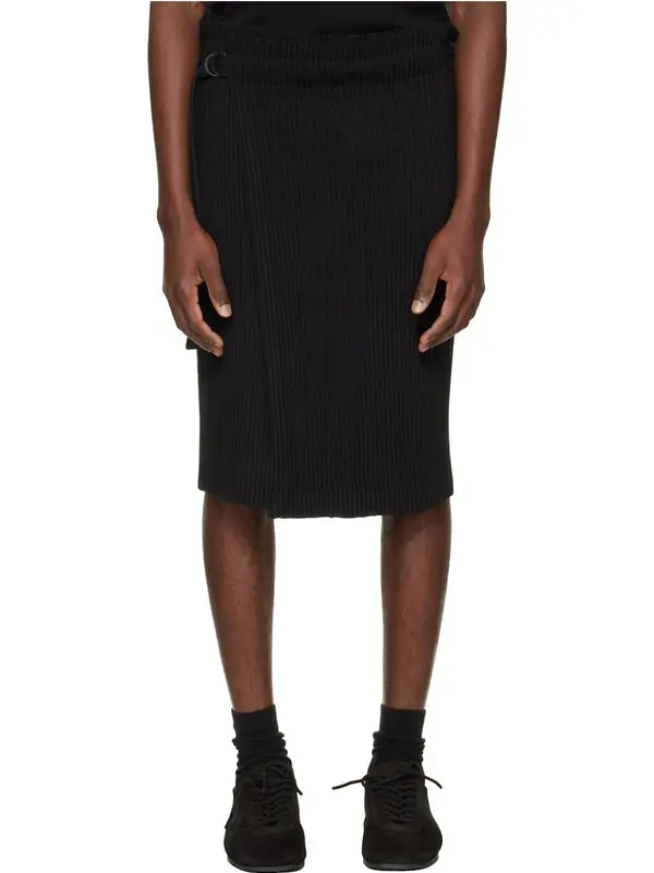 Issey Miyake Rustic Mesh Skirt - Black
