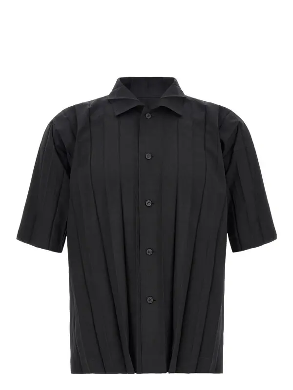 Issey Miyake Edge Short-sleeve Shirt - Black