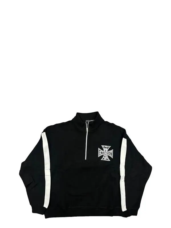 Mixed Emotion Quarter Zip Jacket - Black