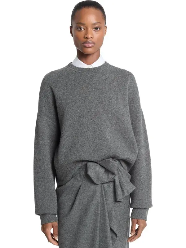 Michael Kors Drop Shoulder Cashmere Blend Sweater - Grey
