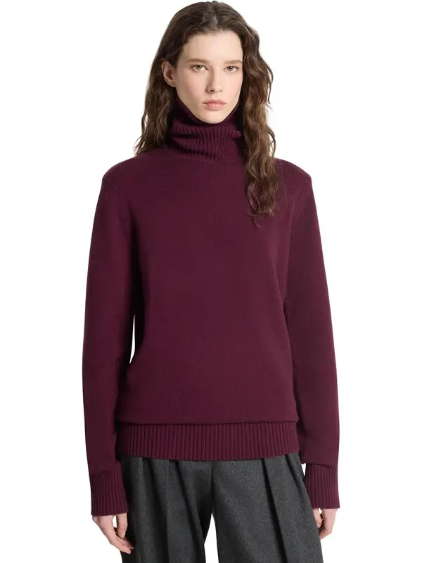 Michael Kors Joan Cashmere Turtleneck Sweater - Red