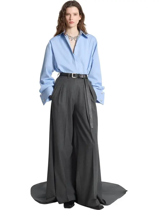 Michael Kors Stretch Wool Opera Trousers - Grey