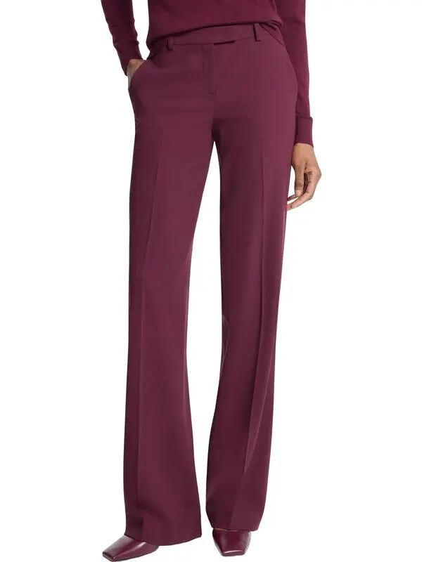Michael Kors Camilla Stretch Wool Stovepipe Trousers In Size By - Red