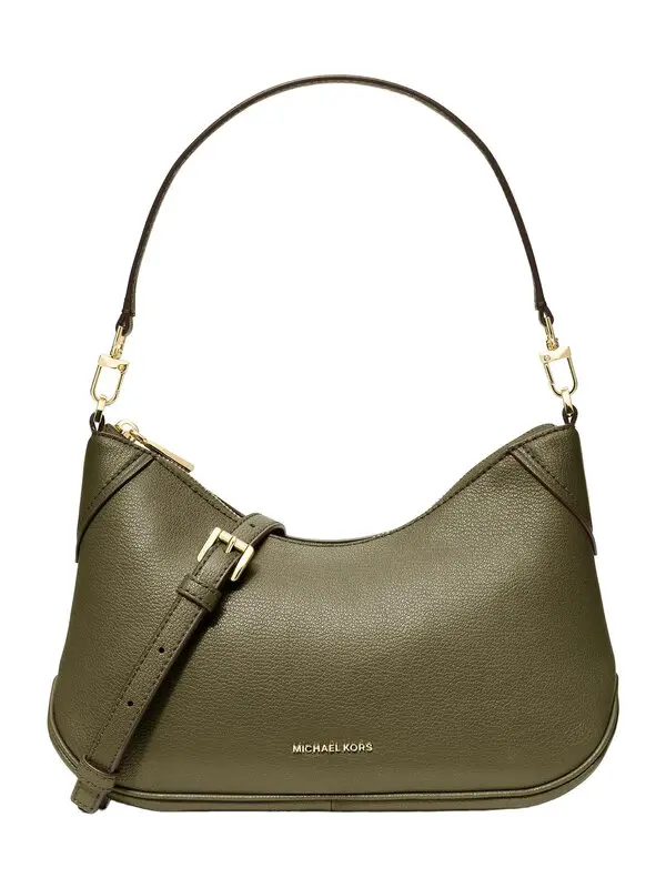 Michael Kors Jet Set Leather Convertible Crossbody Bag - Green