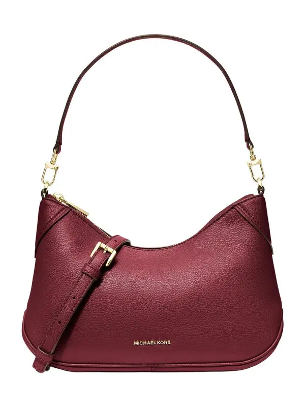 Michael Kors Jet Set Leather Convertible Crossbody Bag - Red