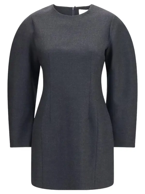 P.a.r.o.s.h Balloon-sleeve Mini Dress - Grey