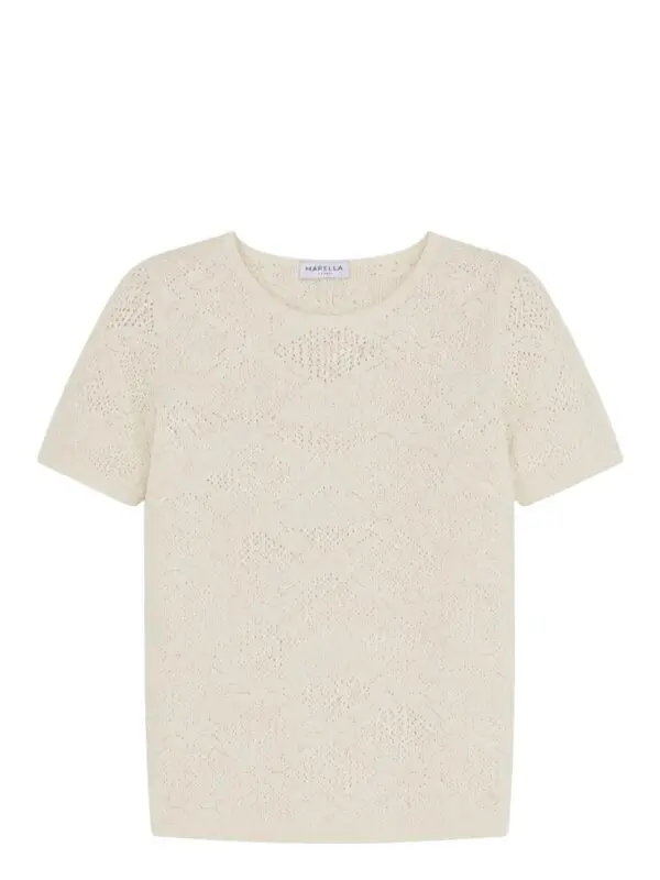 Marella Lace-knit T-shirt - White
