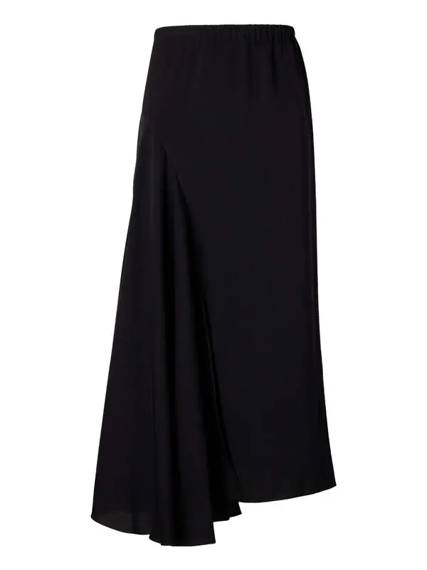 Sharon Wauchob Tria Asymmetric Duchesse-satin Midi Skirt - Black